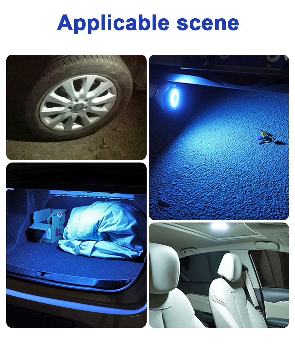 1 Set 4-Color Car Interior Reading Light 33 LED Night Light USB ...