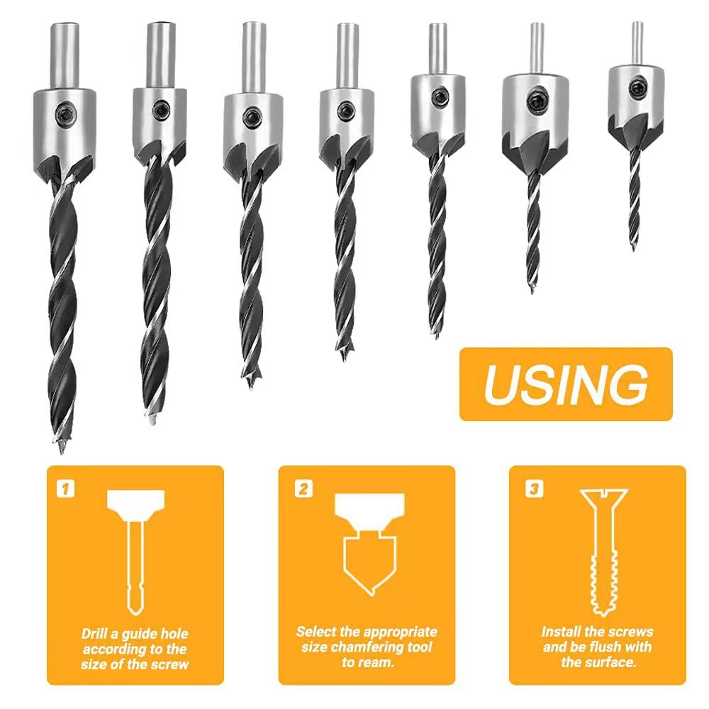 Boxed Drill Bits 26pc Combo Set Pagoda Drill Center Punch Woodworking ...