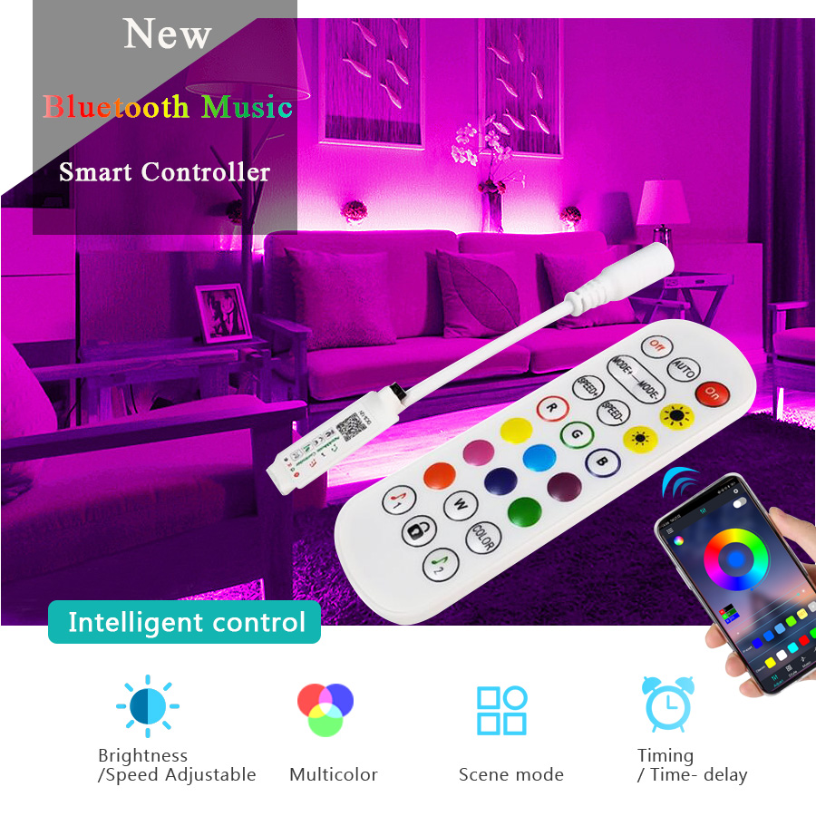 LED Light Strip Wifi Bluetooth Remote RF IR Music LED Controller LED ...