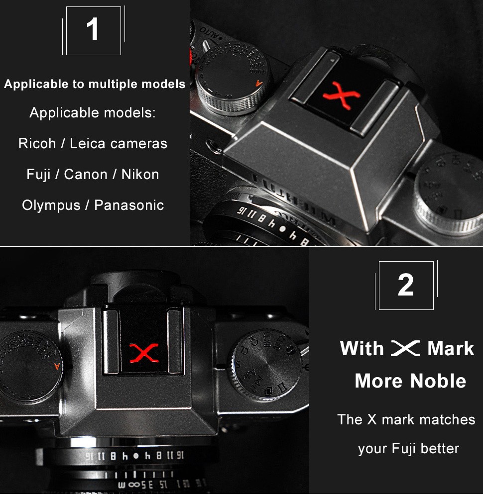 Metal Hot Shoe Cover for Fuji X Camera Metal Hot Shoe Protector Hot Shoe Cap XS10 XT30 XT20 XT4 ...