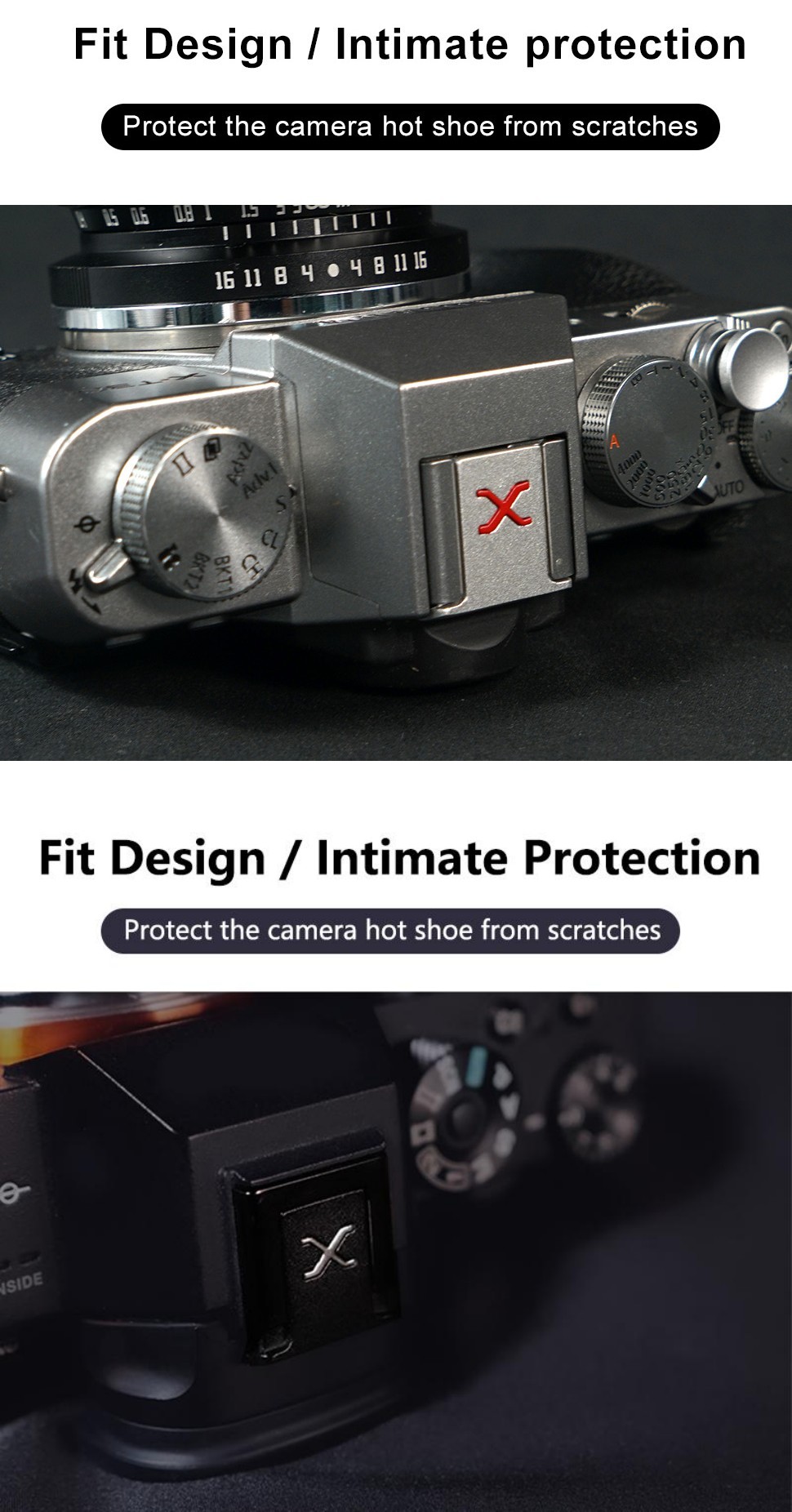 Metal Hot Shoe Cover for Fuji X Camera Metal Hot Shoe Protector Hot Shoe Cap XS10 XT30 XT20 XT4 ...