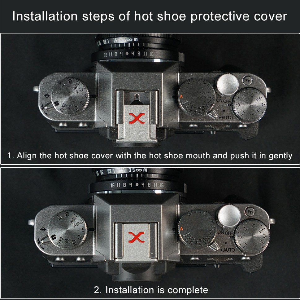 Metal Hot Shoe Cover for Fuji X Camera Metal Hot Shoe Protector Hot Shoe Cap XS10 XT30 XT20 XT4 ...