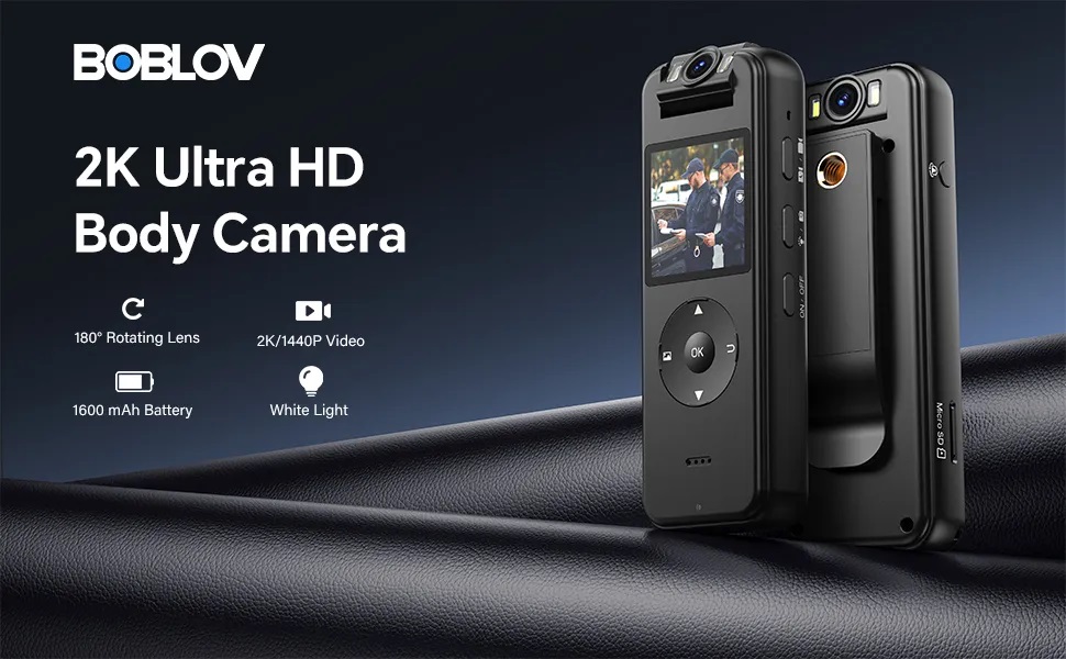 Newest Arrival BOBLOV A27 2K Body Worn Camera, WiFi Body Camera 1600mAh Battery for 5 Hours ...