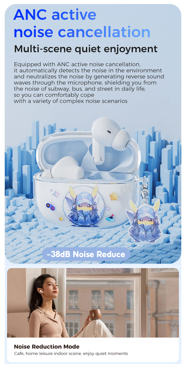 Realfit F3 ANC Bluetooth Earphone -38dB Noise Cancelling Tws Earbuds ...