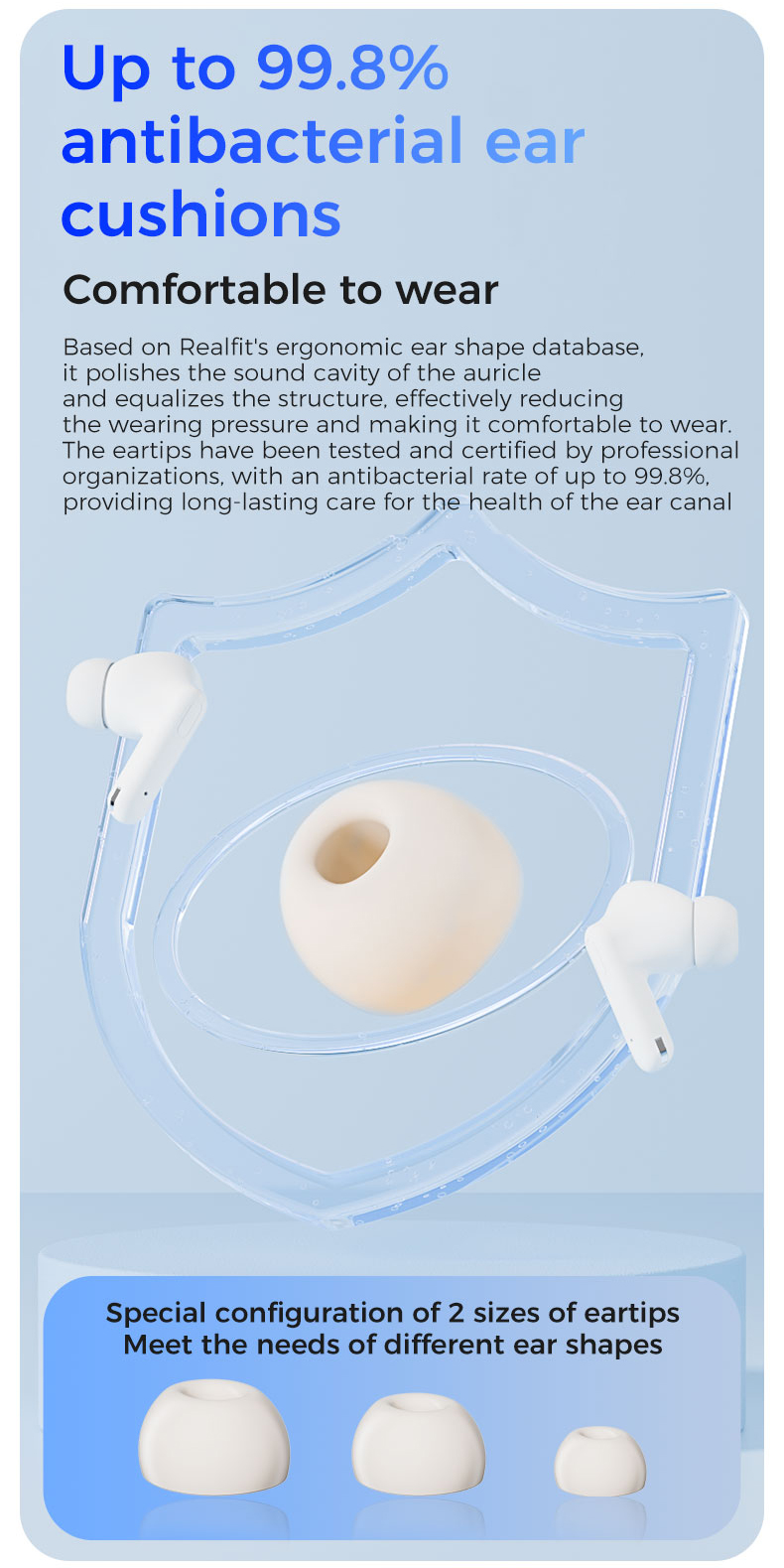 Realfit F3 ANC Bluetooth Earphone -38dB Noise Cancelling Tws Earbuds ...