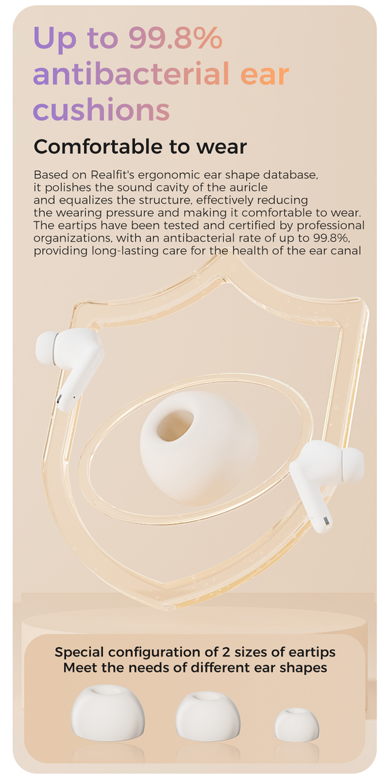 【Local stock】Realfit F3 Bluetooth Earphone -38dB Noise Cancellation ...