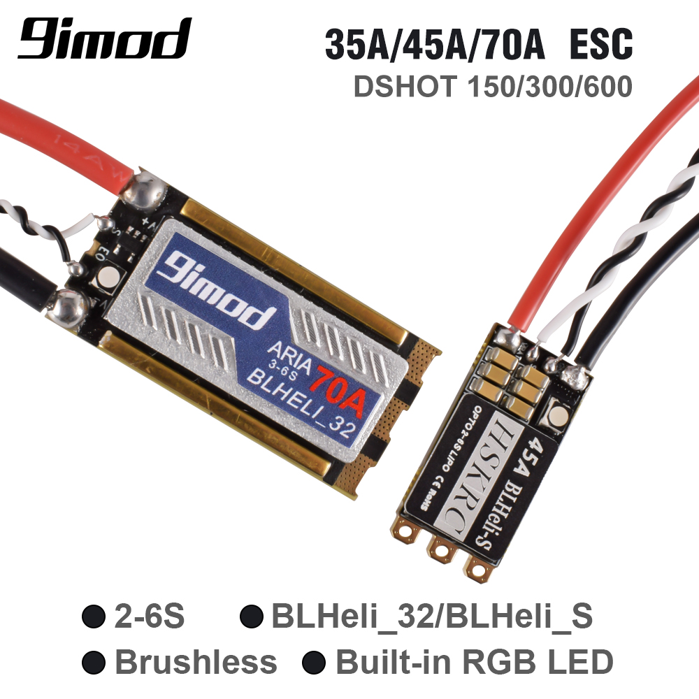 RC ESC Brushless 70A 3-6S BLheli_32bit Brushless ESC, 35A/45A BLHeli_S ...