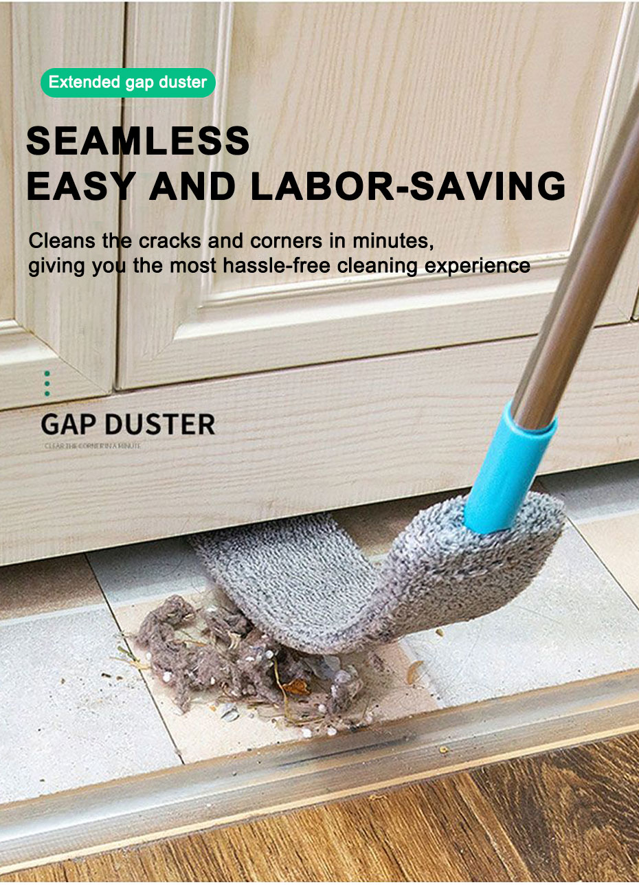 Microfiber Flat Duster For Gap Dust Cleaning Retractable Sweep Bed ...