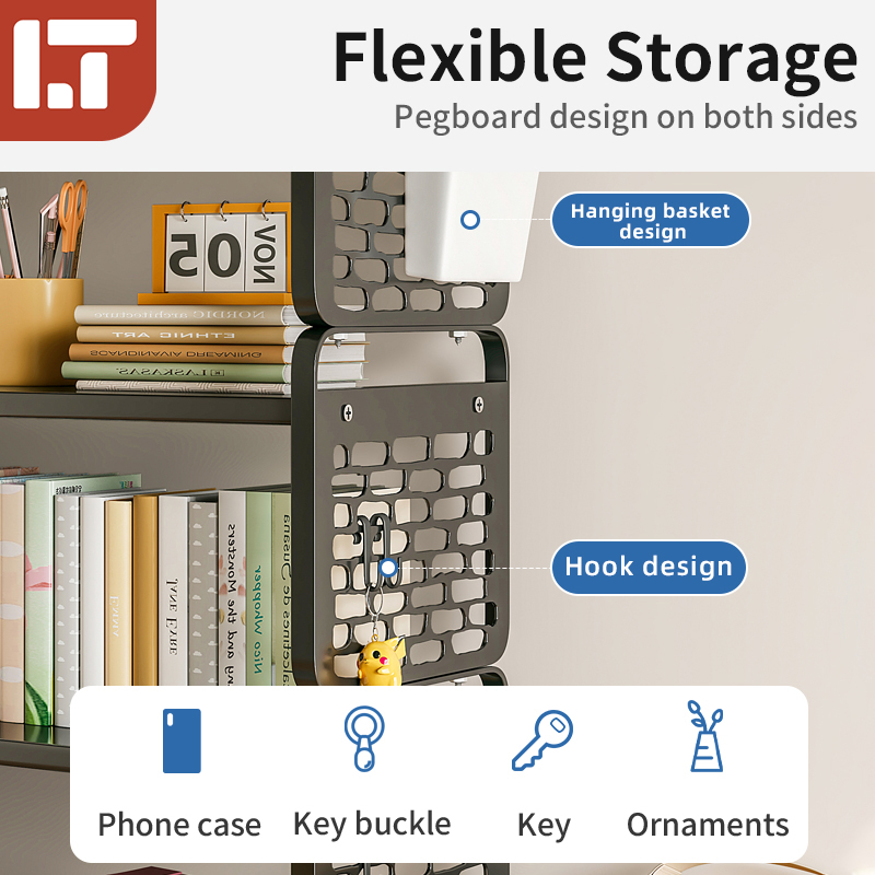 Desktop Rack Storage Rack With Pegboard Tabletop Organizer Office Table ...