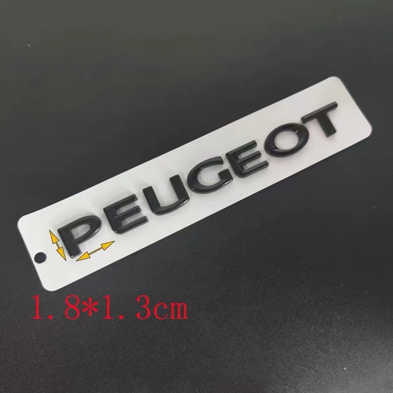 【Peugeot】3D ABS modified PEUGEOT letter logo rear sticker PEUGEOT car ...