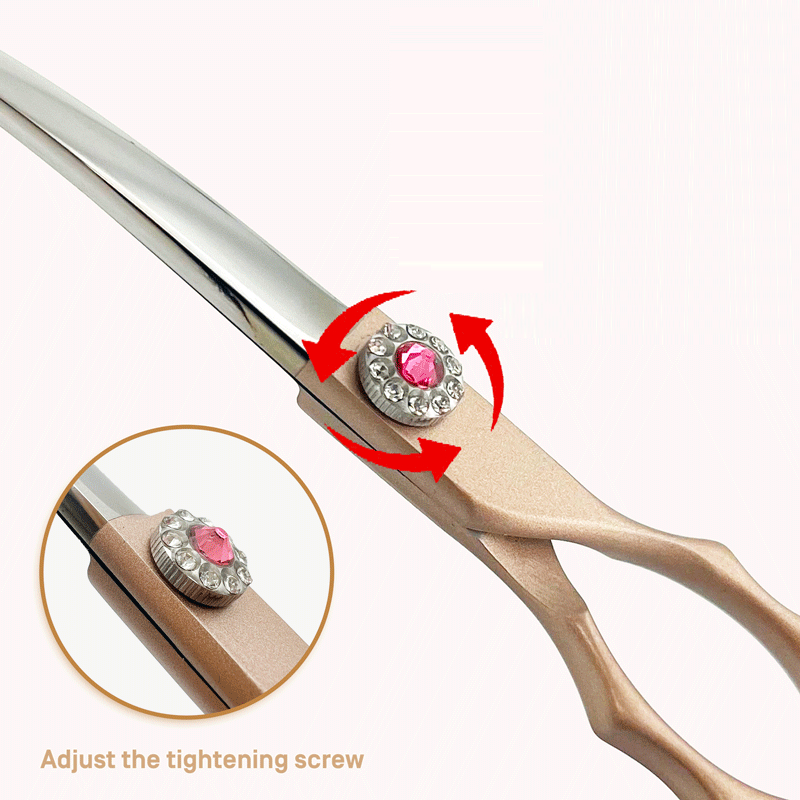 7‘’Curved Chunkers Shears Curved Thinning Shears Stainless Steel Dog ...