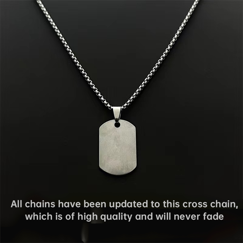 Engrave personalized chain name Army military dog tag necklace | Shopee ...