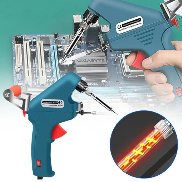 60W Electronic Welding Torch Kit Internal Heated Soldering G-un Hand ...