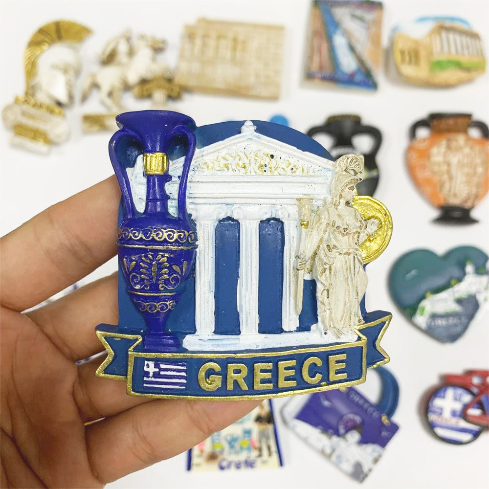 World travel Fridge Magnet Greece Sparta Kariatides Hellas Athens ...