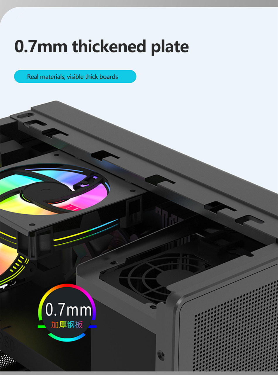 Power Train MATX P60 Desktop Small Case Portable Handheld Case ITX ...