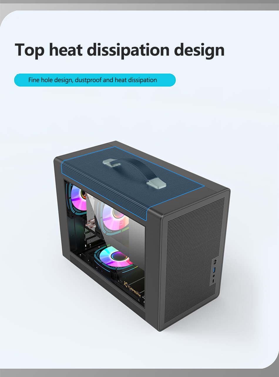 Power Train MATX P60 Desktop Small Case Portable Handheld Case ITX ...