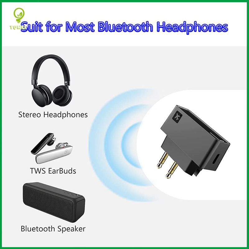 Bluetooth Airplane Adapter for Headphones,in-Flight Bluetooth Audio ...