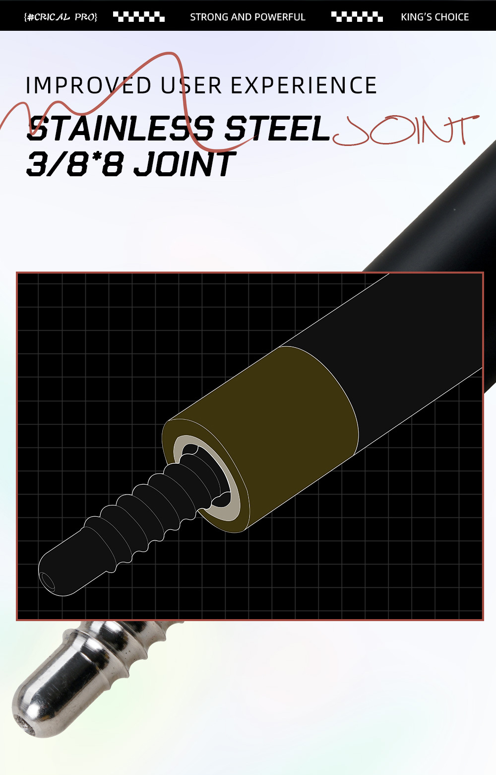 Pool Cue CRICAL CL-PRO Carbon Fiber Stick taco de billar Low Deflection ...