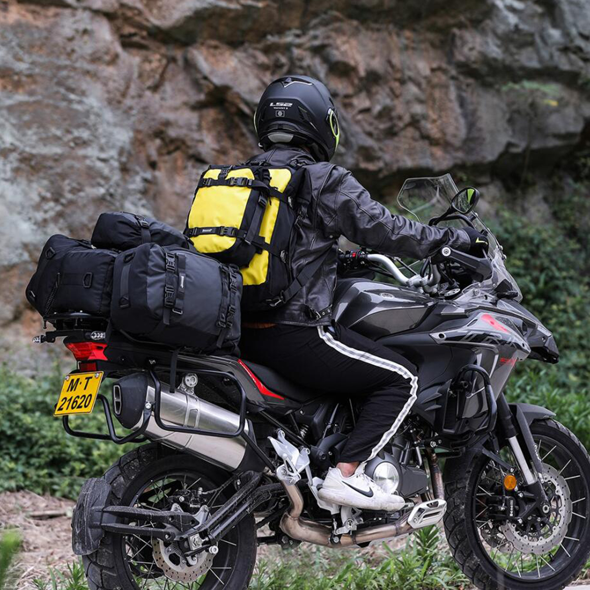💯 Waterproof Cycling Motorcycle Pannier Bag Multifunction Motorcycle ...