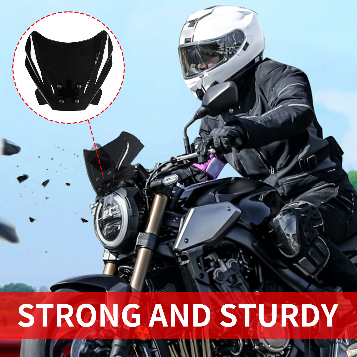 LJBKOALL Motorcycle Windshield Windscreen for Honda CB650R CB 650R 2019 ...