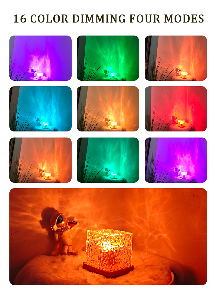 Water ripple night light Aurora light USB atmosphere light Decorative ...