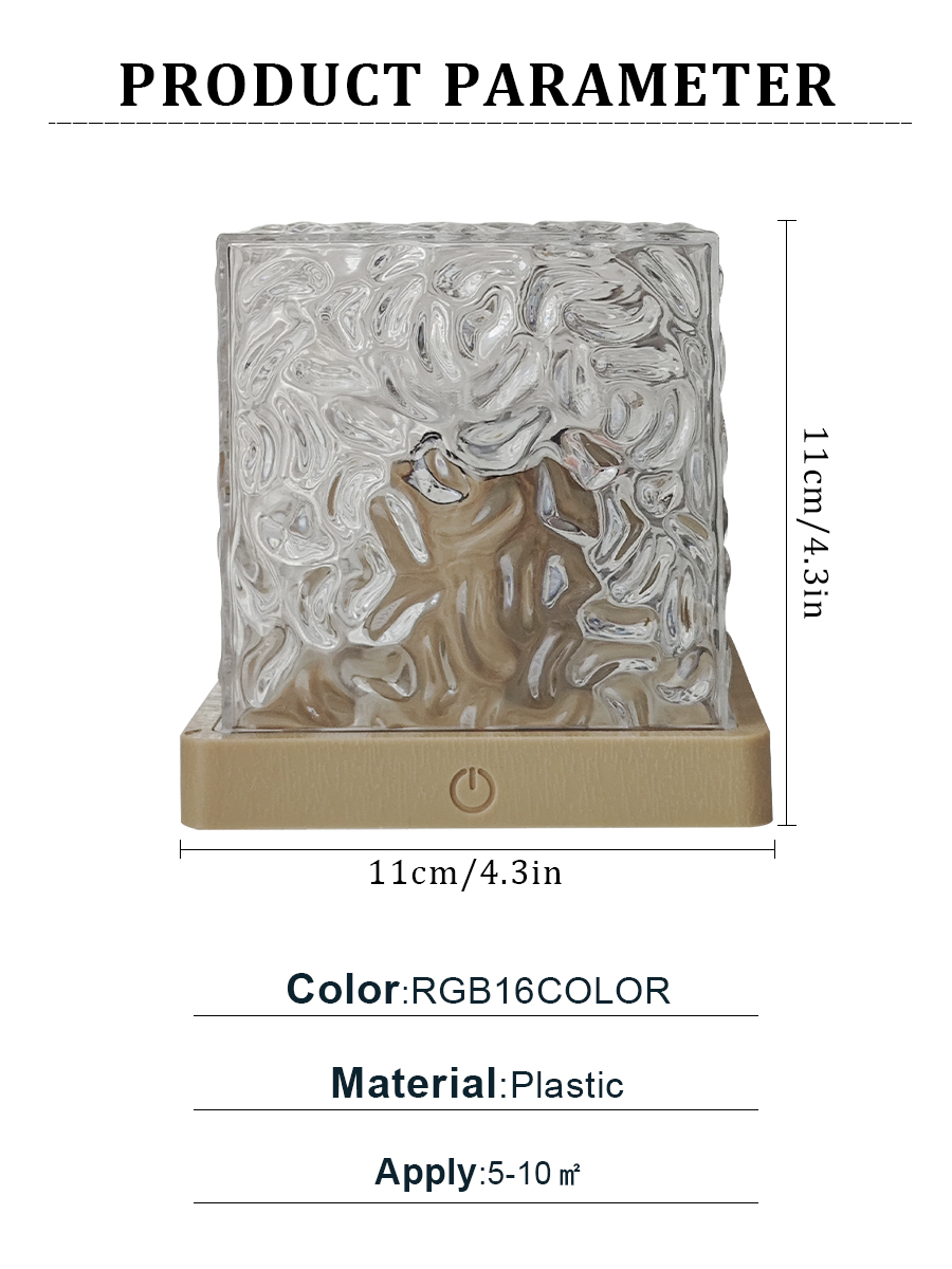 Water ripple night light Aurora light USB atmosphere light Decorative ...