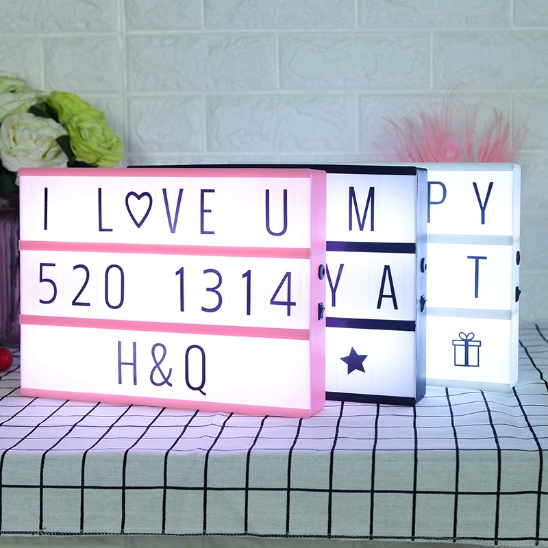 LED Lightbox LED Box A4 A5 A6 Night Lights Alphabet Light Box Message ...