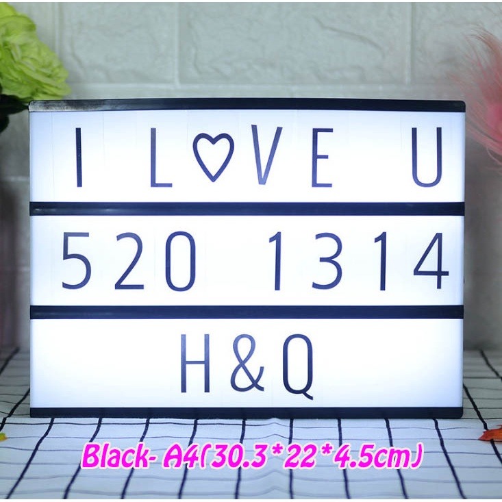 LED Lightbox LED Box A4 A5 A6 Night Lights Alphabet Light Box Message ...