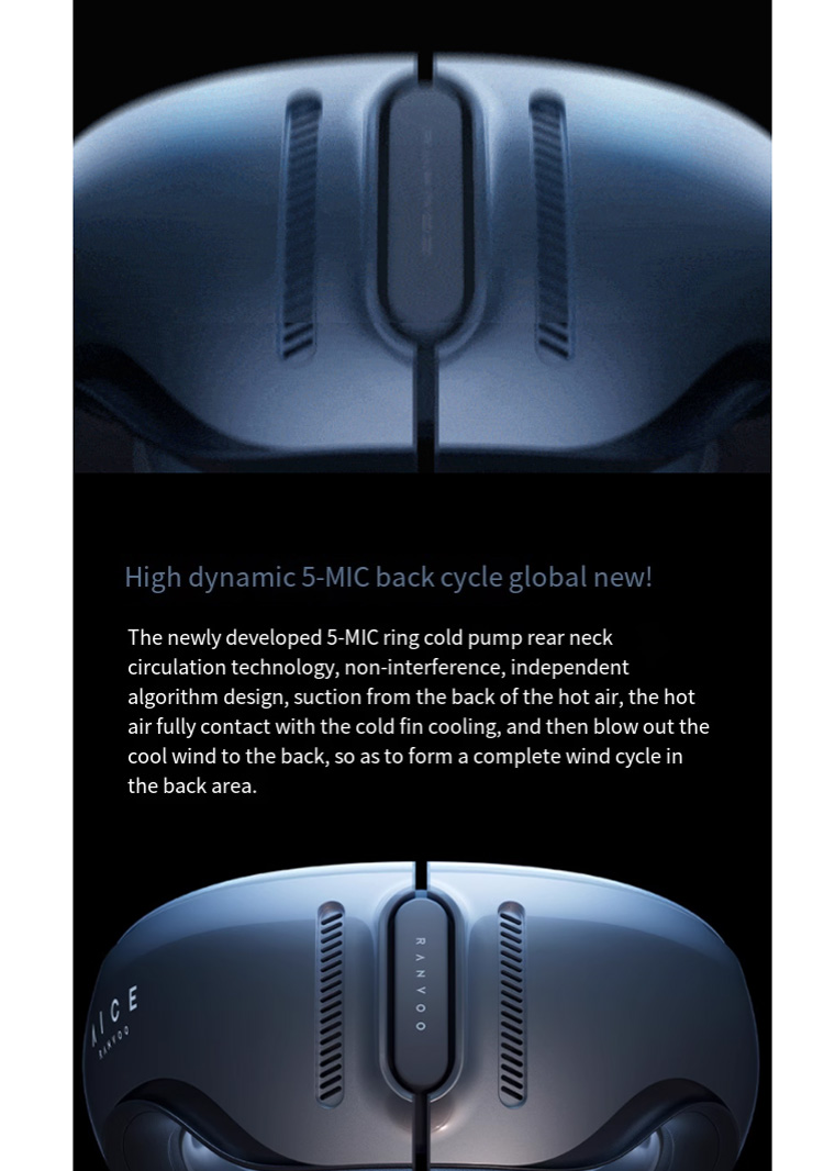 RANVOO AICE LITE Hanging Neck Air Conditioning New Refrigeration Hanging Neck Fan Silent Mini ...