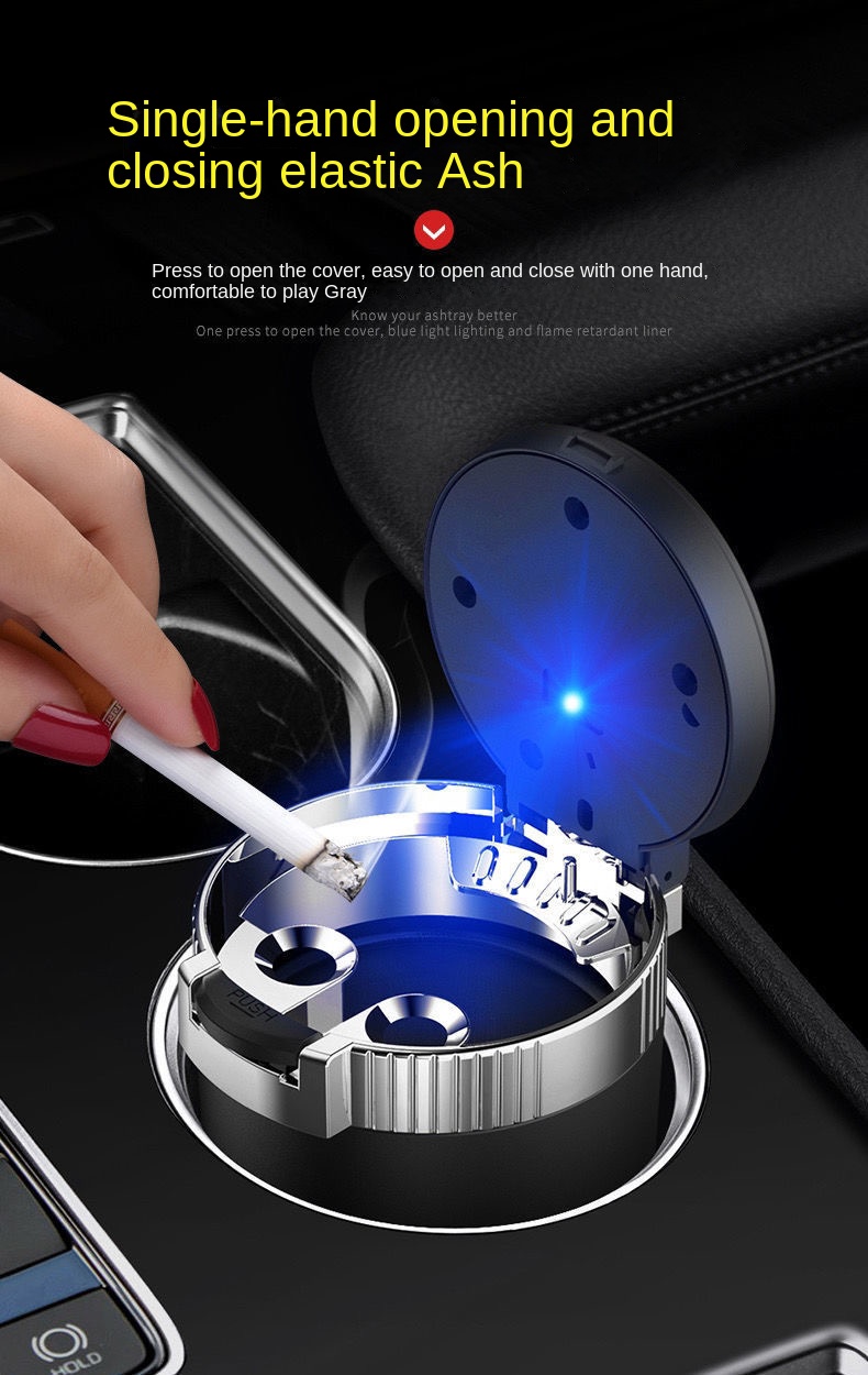 Car Ashtray Creative Multi-Function with Cover Automatic Male Car High ...