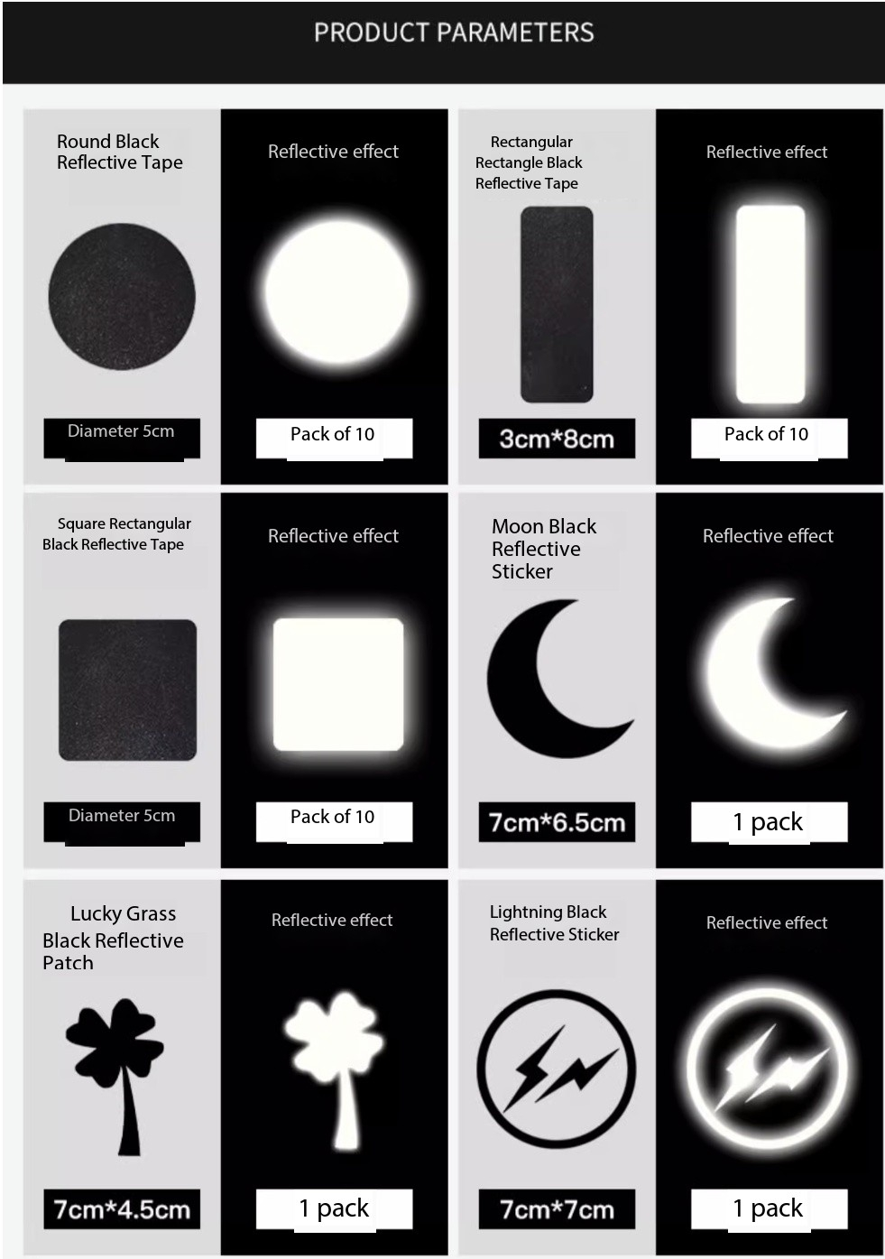 3M Reflective Sticker Black Car Sticker Black Reflective Cover Marks At ...