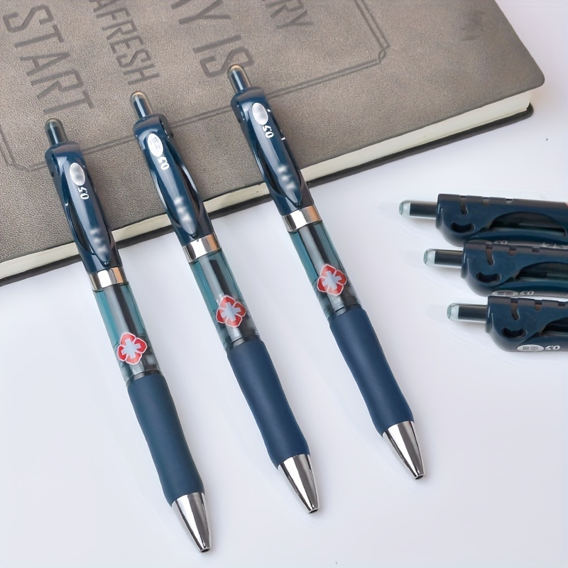 3/6pcs retractable blue pen, 0.5 mm prescription pen, doctor/nurse pen ...