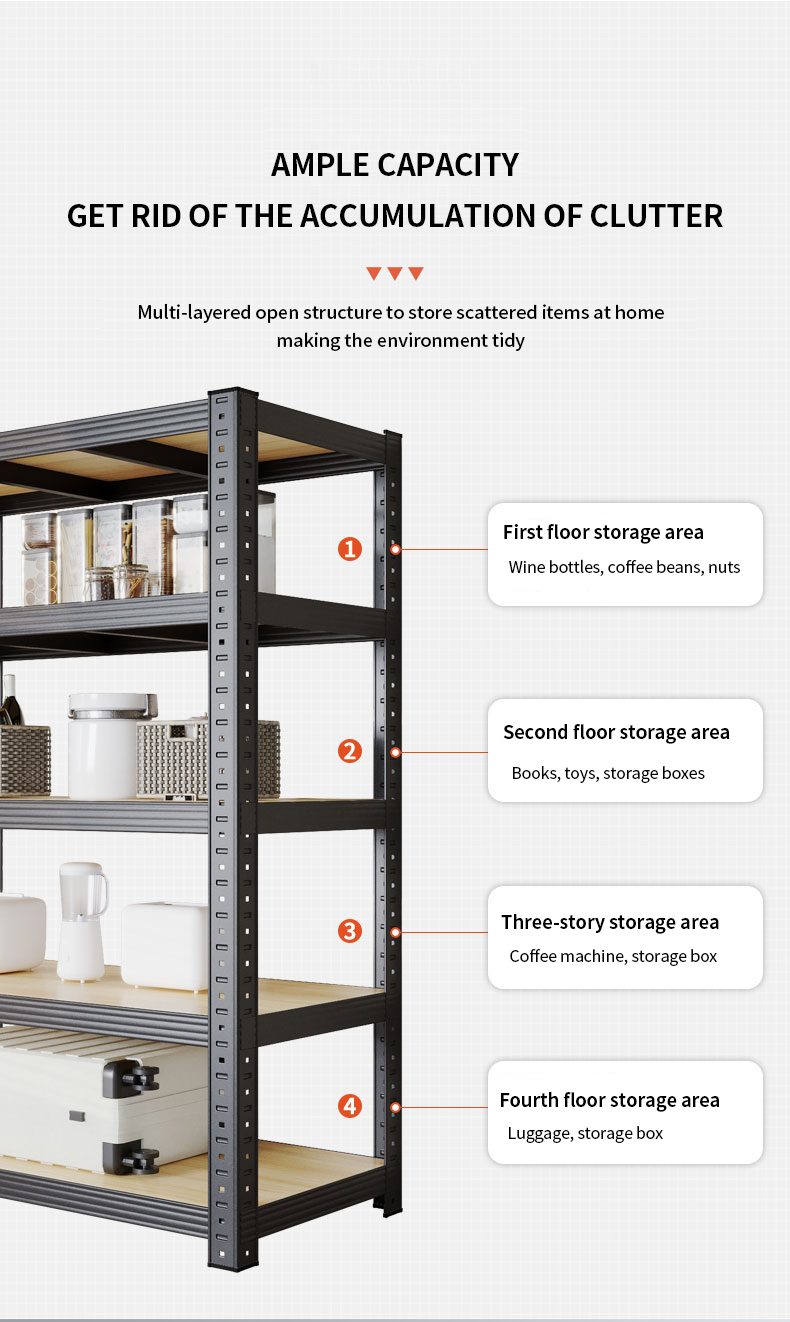 【Load 500KG】6 Layer Metal Rack Steel Rack Adjustable Height Steel Rack ...