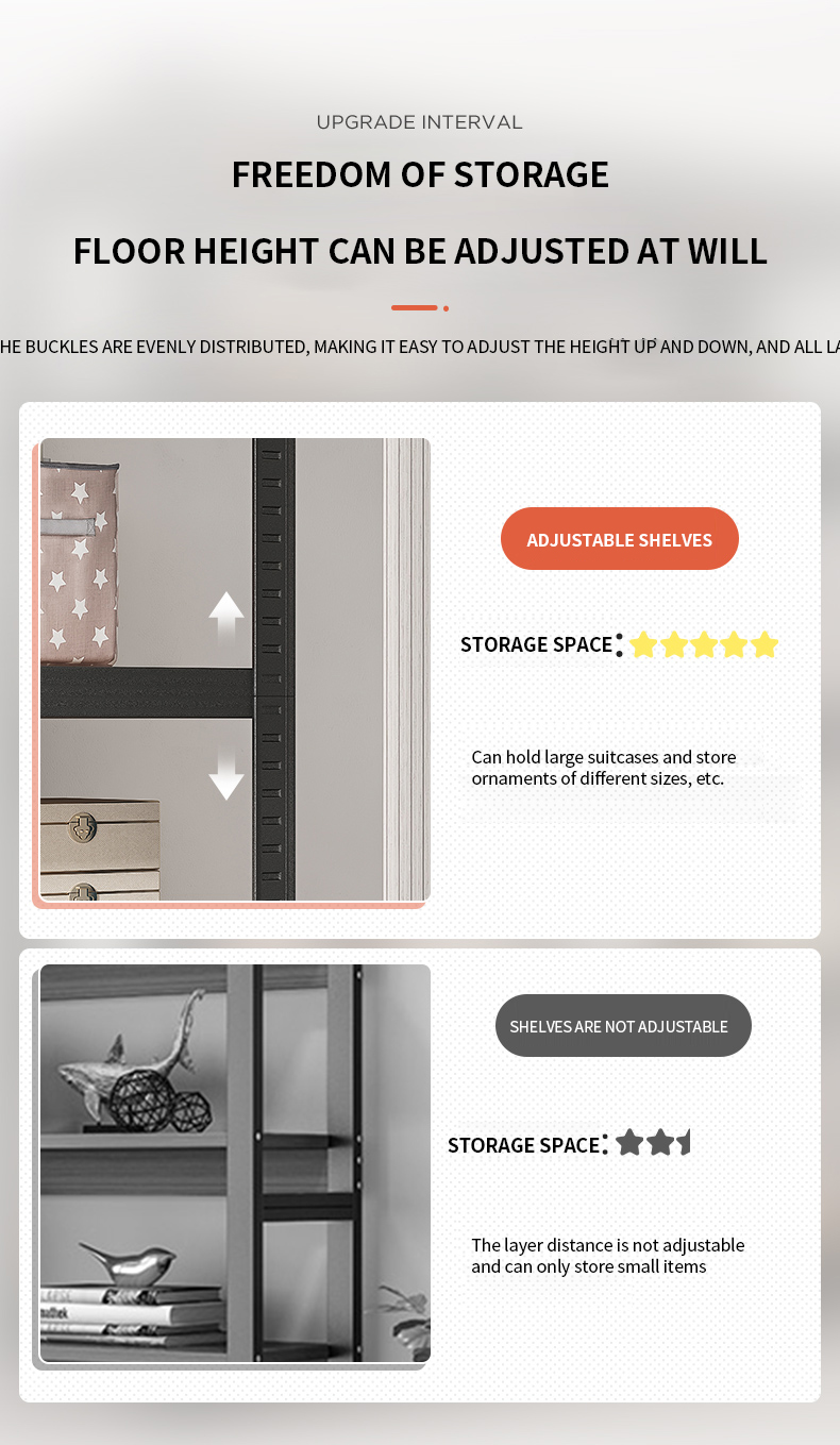 【Load 500KG】6 Layer Metal Rack Steel Rack Adjustable Height Steel Rack ...