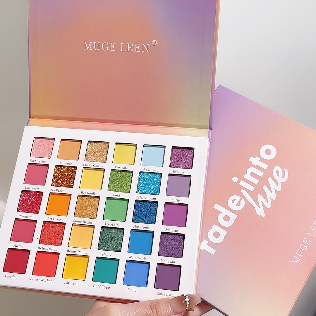 MUGE LEEN 30 Colors Eye Shadow Plate Shimmer Matte Sequin Eyeshadow ...
