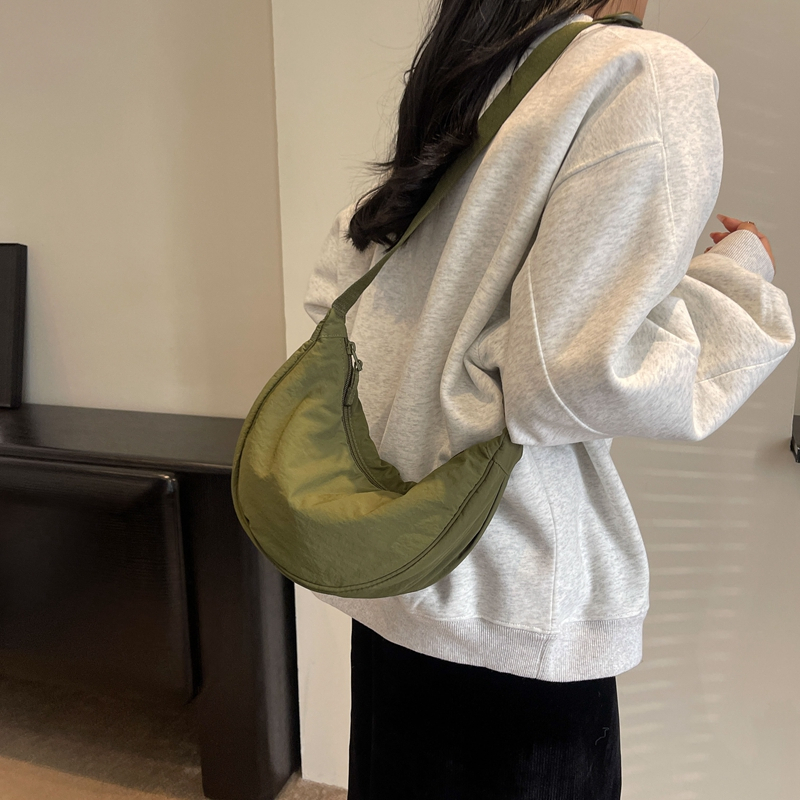 Uniqlo Same Style Waterproof Dumpling Bag Plain Sling Bag Half Moon ...