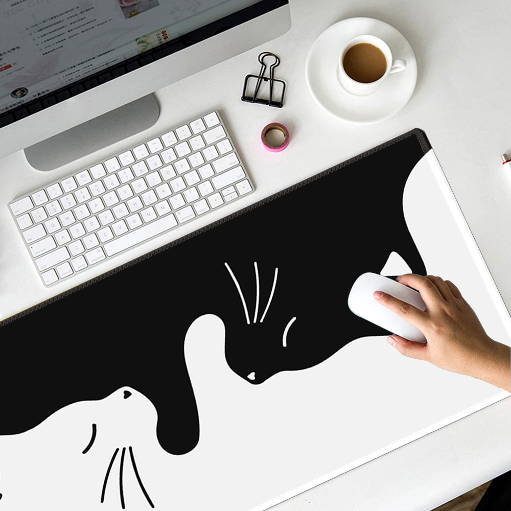 Yin Yang Cats Mousepad Extended Large Gaming Mouse pad Deskmat | Shopee ...