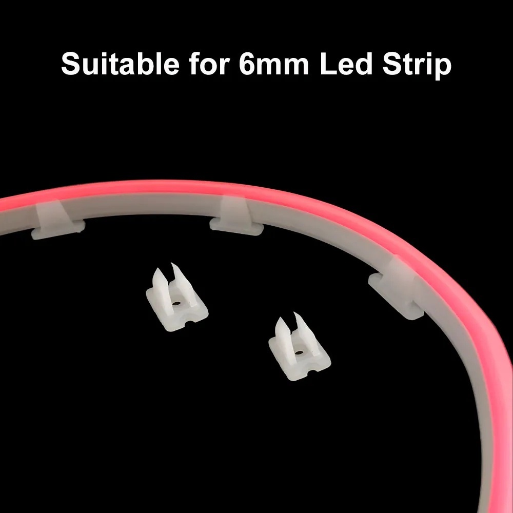 Led Strip Fix Clips Plastic Buckle Holders, Available In 6mm 10mm 16mm ...