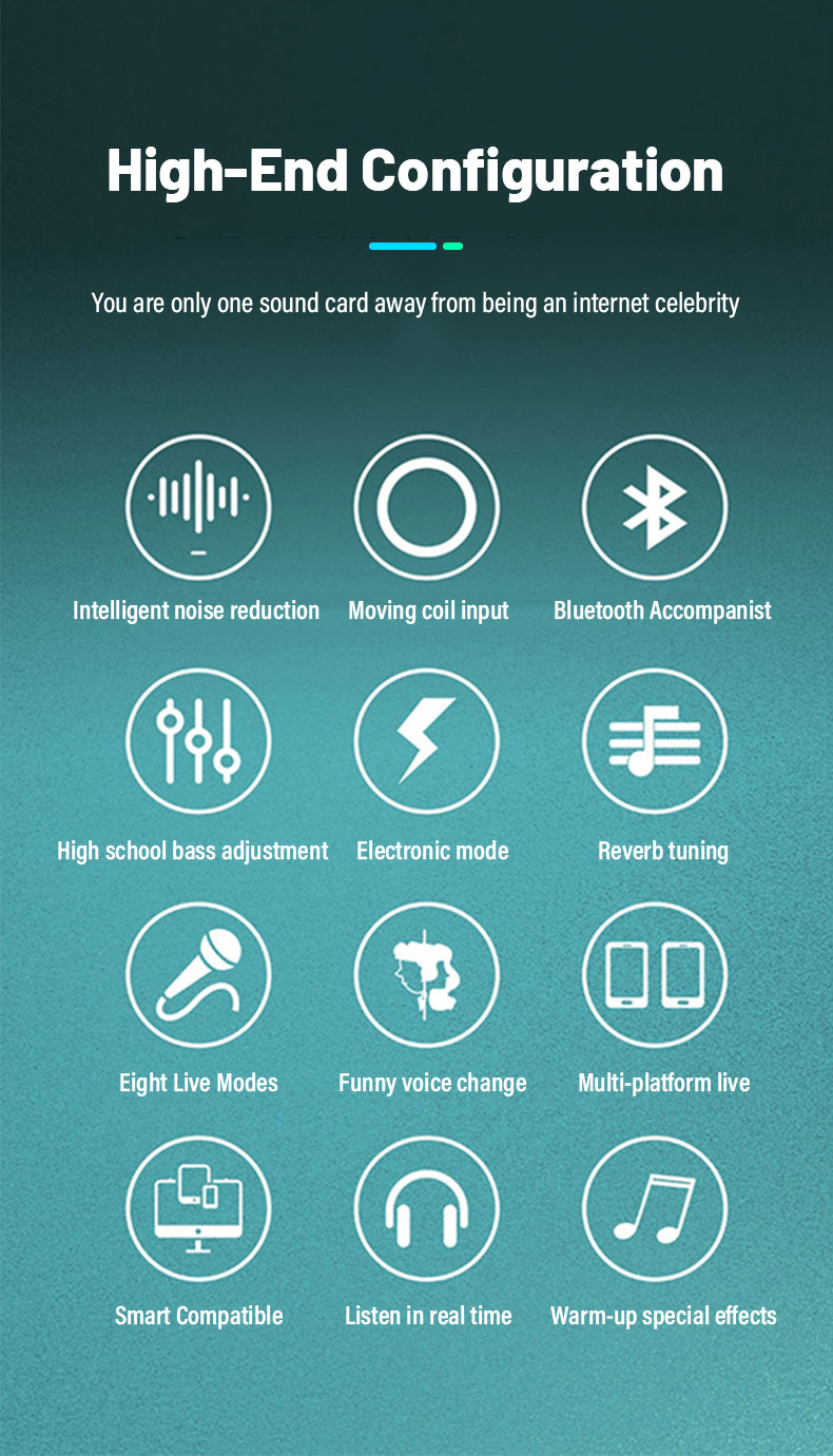 F999 Sound Card With Condenser Microphone Audio Mixer Voice Changerr ...