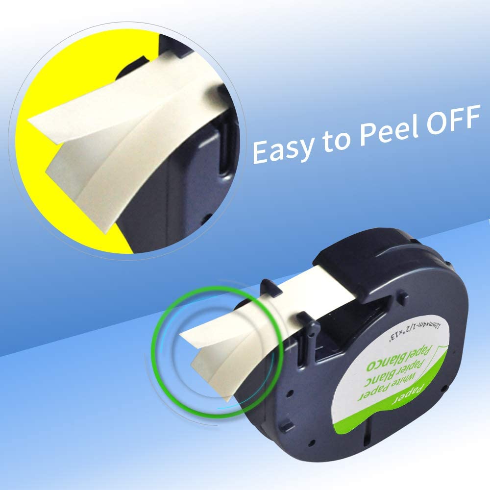 5Pcs Compatible DYMO 10697 Self-Adhesive White Paper LT Labeling Tape ...