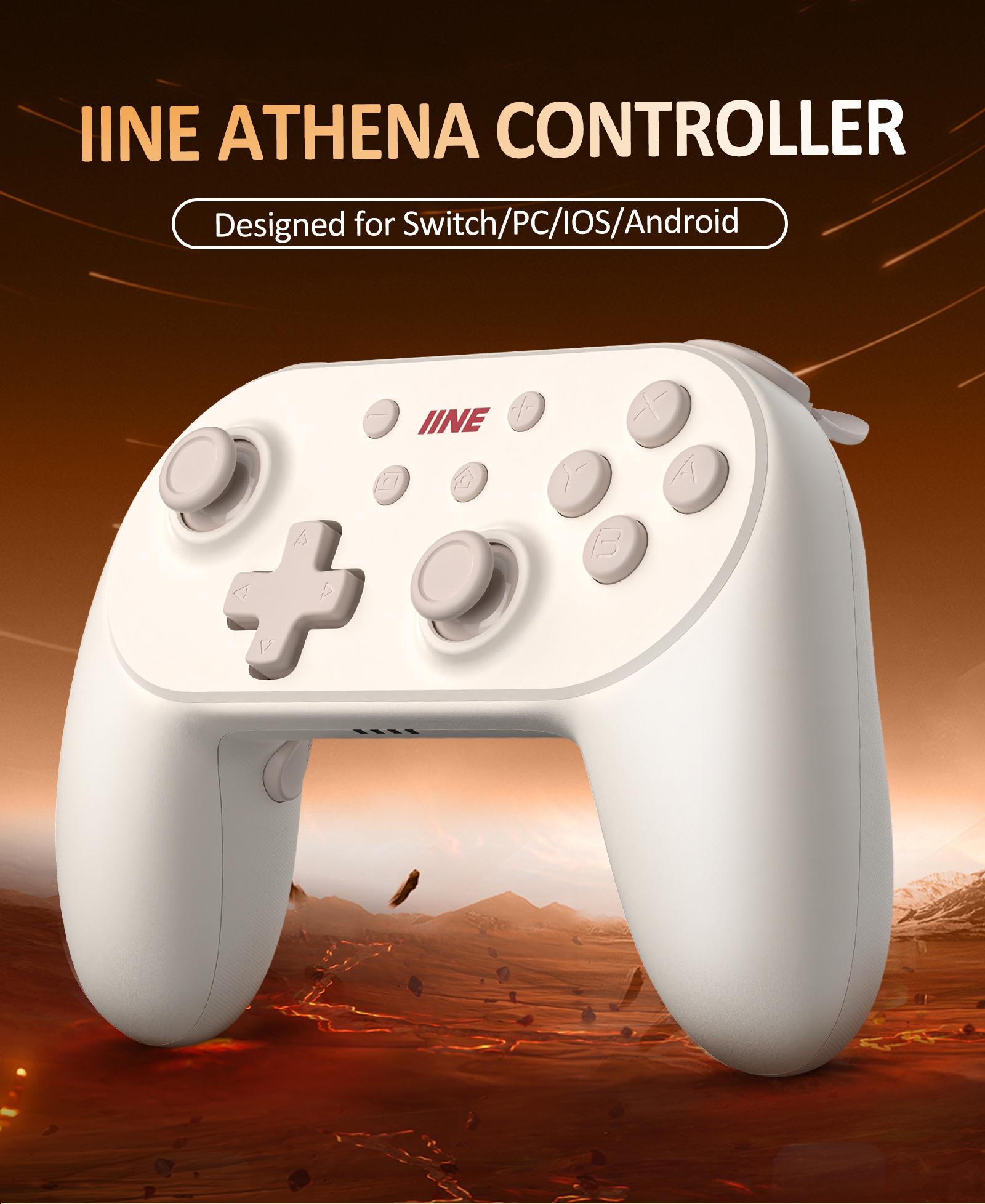 IINE Athena Wireless Pro Controller for Switch/Switch OLED/PC/IOS ...