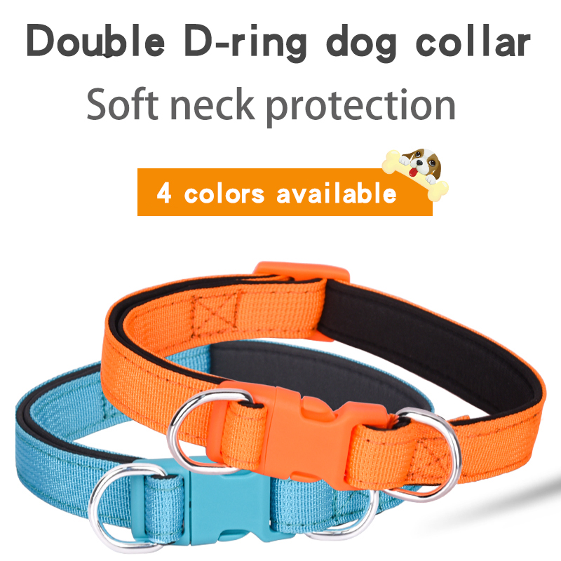 Reflective Nylon Dog Collar With Safety Buckle, Adjustable Pet Collars ...