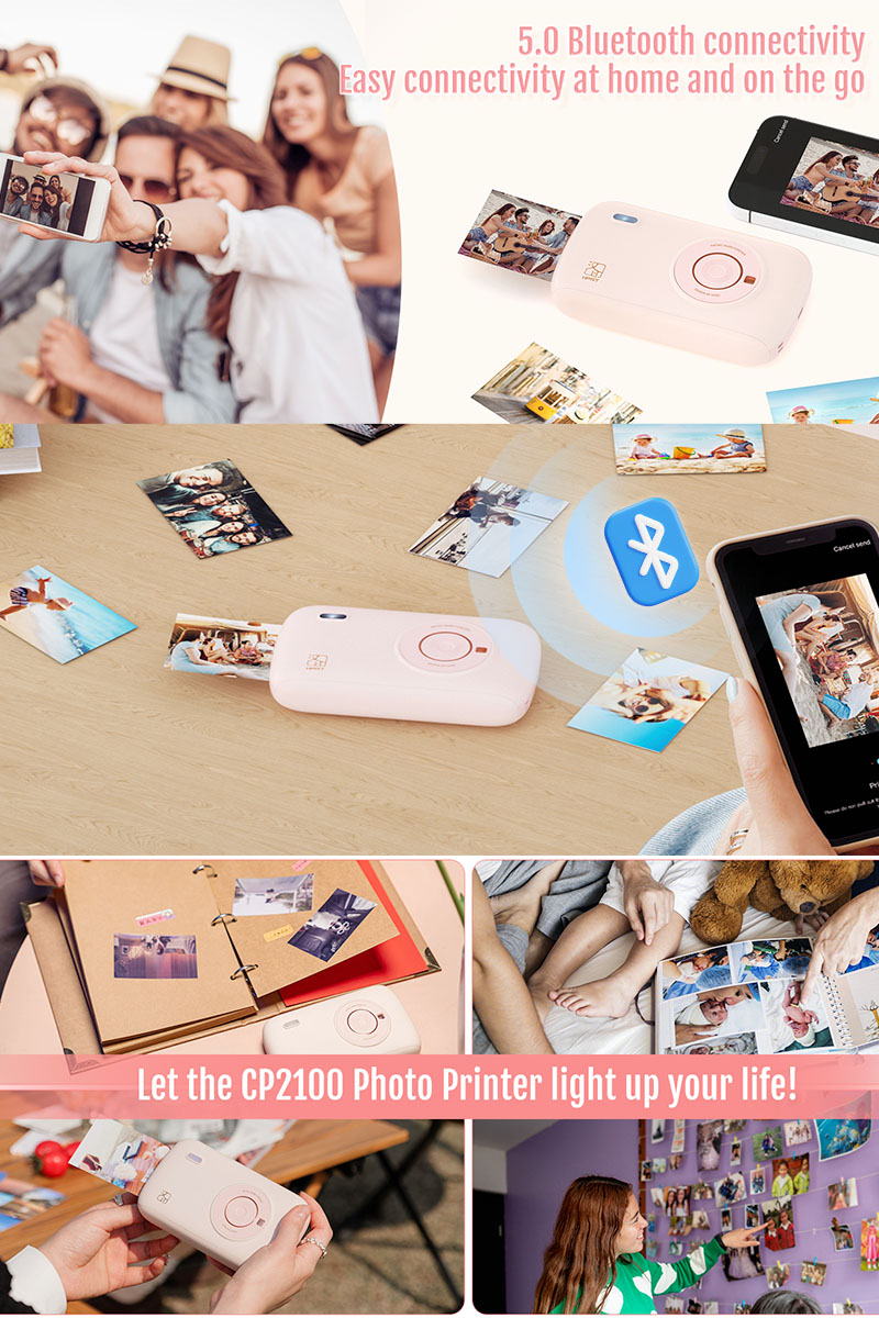 HPRT CP2100 Portable Pocket Photo Printer Wireless Thermal Picture ...