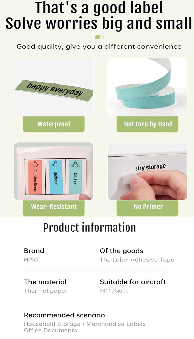 HPRT Label Sticker Custom Waterproof Vinyl Sticker Price Tag Label Name ...