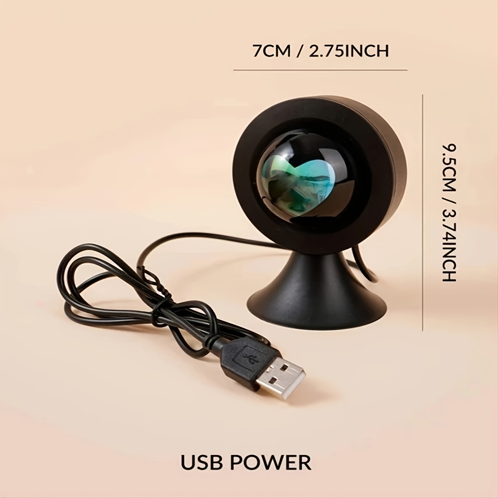 1pc Sunset Light Holiday Gift Love Projector Sunset Projection LED ...