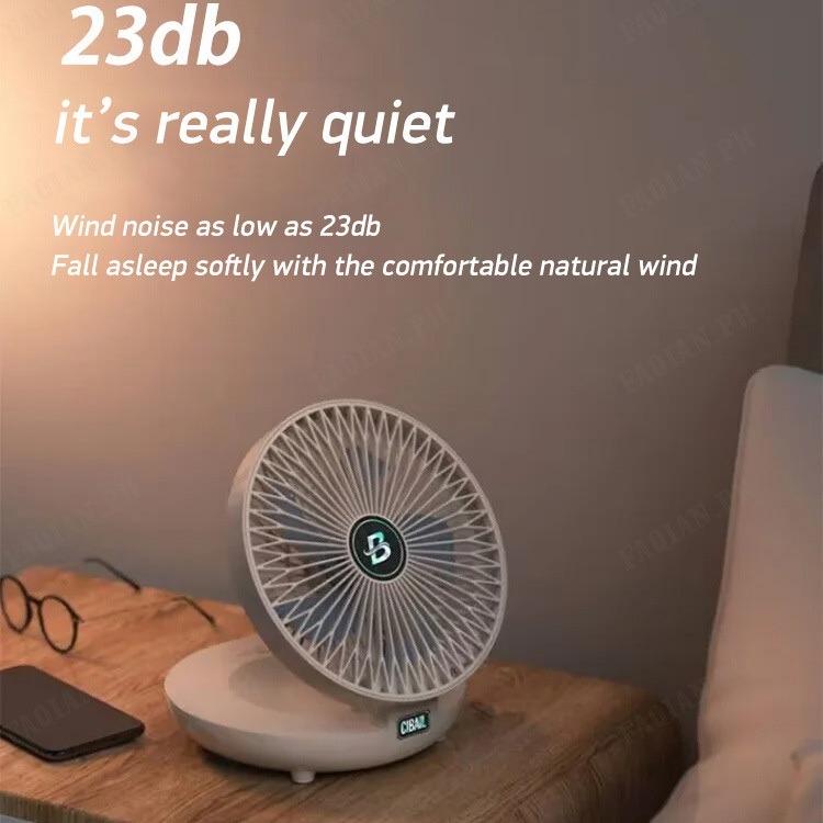 8“ big fan 10000mAh chargable Fan Compact wall mini fan 3 levels ...