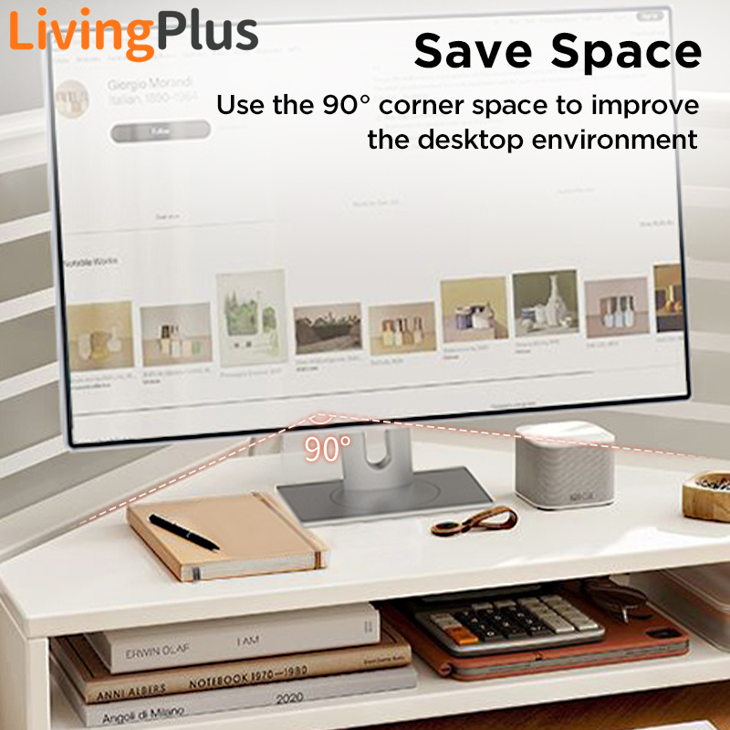 Monitor Stand Desk Organizer Desktop Rack Shelf Keyboard Storage Screen ...
