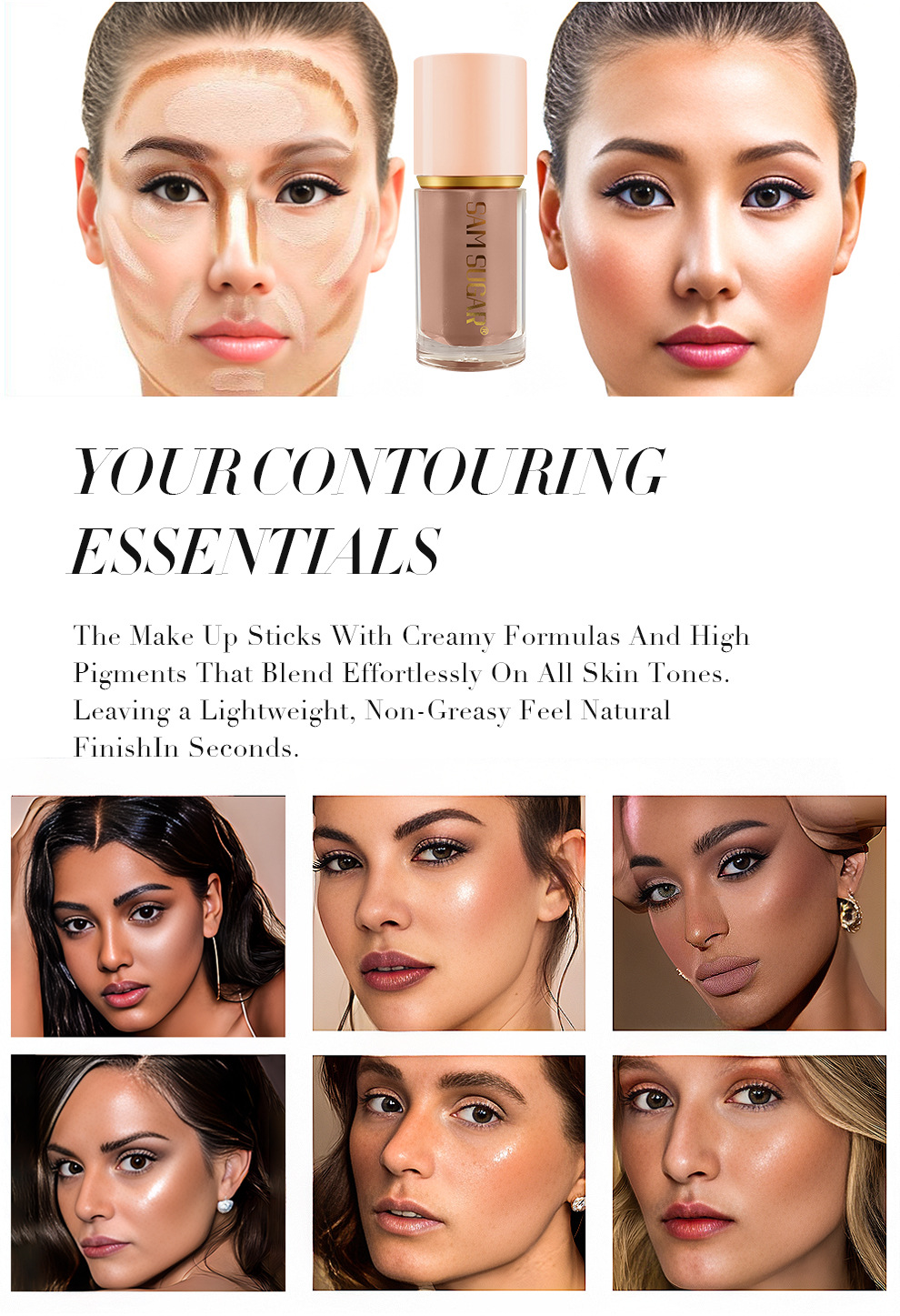 Sam SUGAR High Gloss Repairing Liquid Three-Dimensional Shadow ...