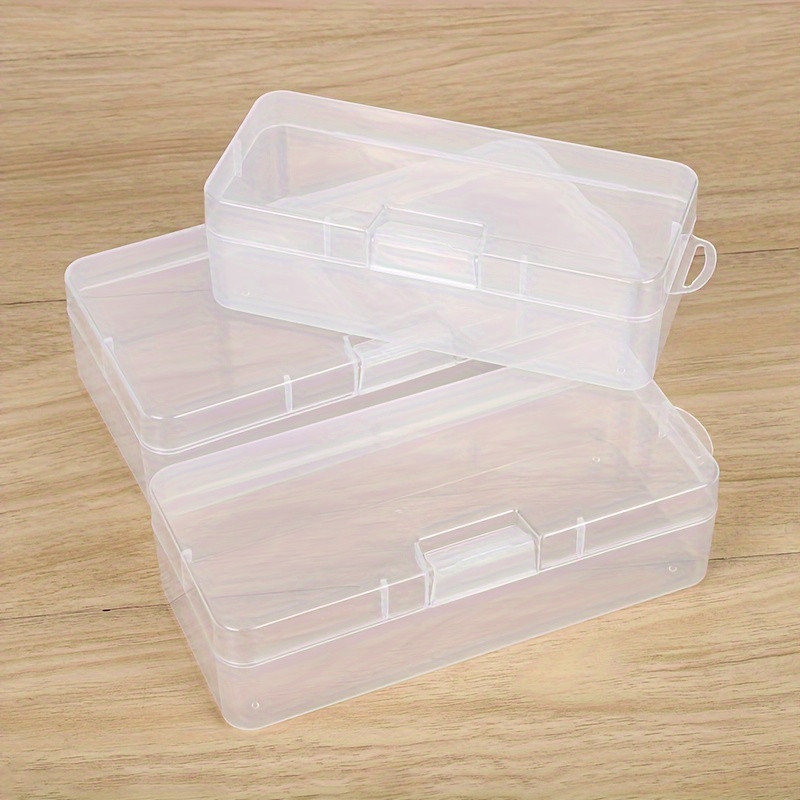 Transparent Transparent Plastic Box Stationery Box Storage Organizing ...