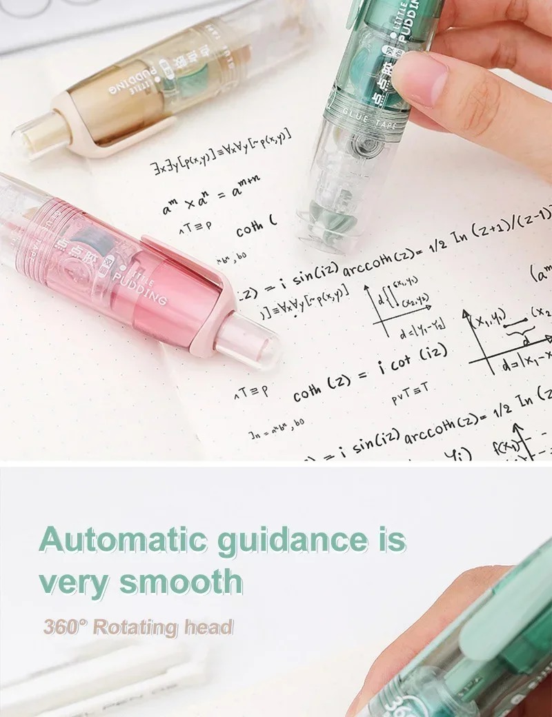 Cute Dots Glue Tape Double-Sided Adhesive Roller Pushable&Refillable ...